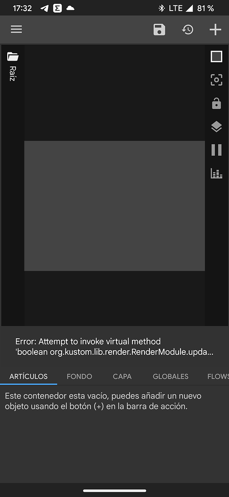 Problem loading widgets - Issues - Kustom Forum